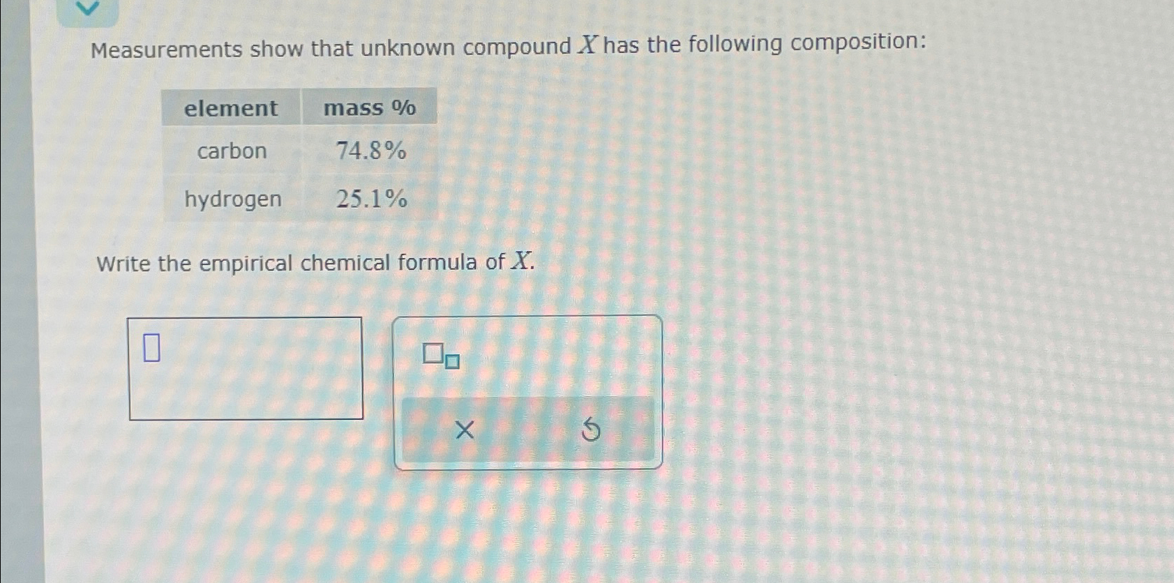 Solved Measurements show that unknown compound x ﻿has the | Chegg.com