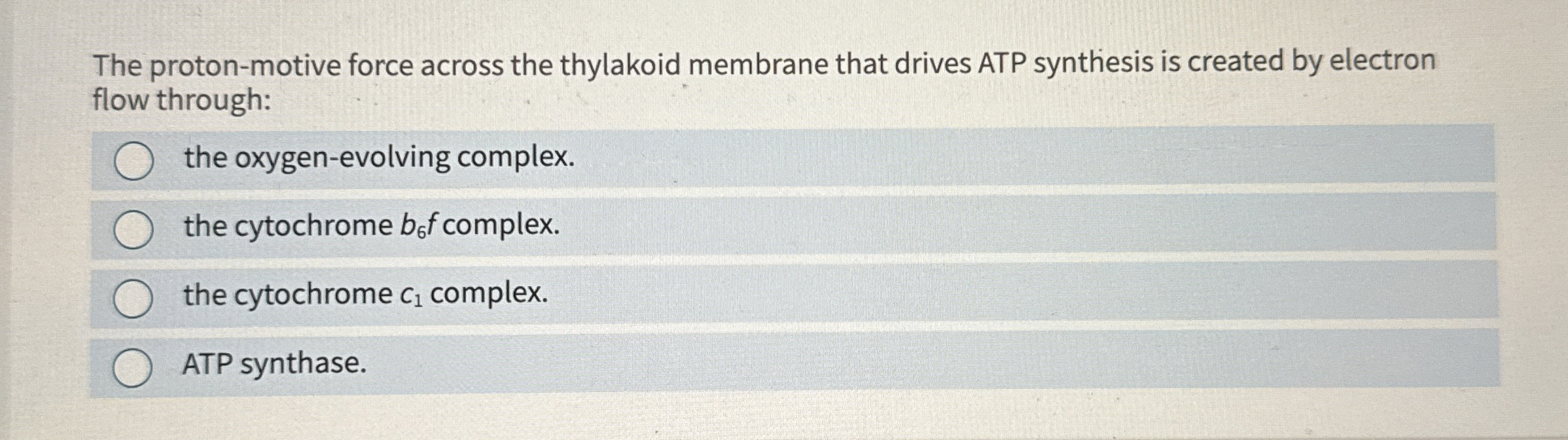 Solved The proton-motive force across the thylakoid membrane | Chegg.com