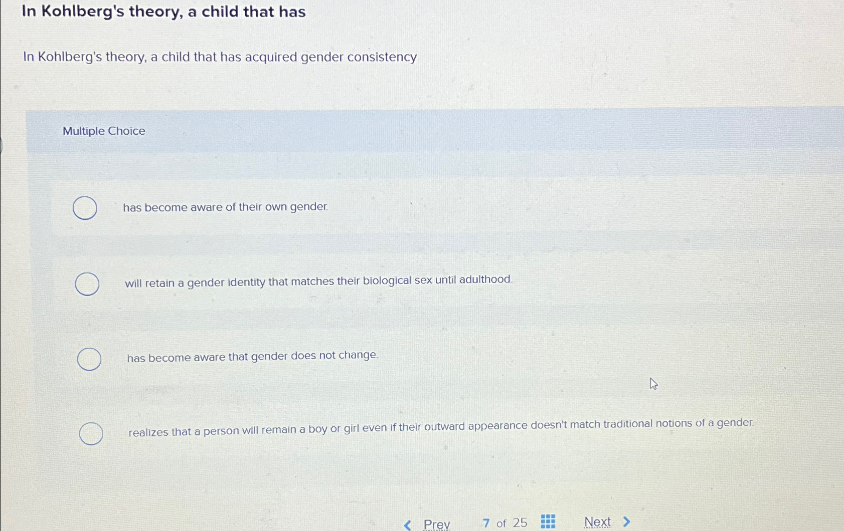 Solved In Kohlberg's theory, a child that hasIn Kohlberg's | Chegg.com