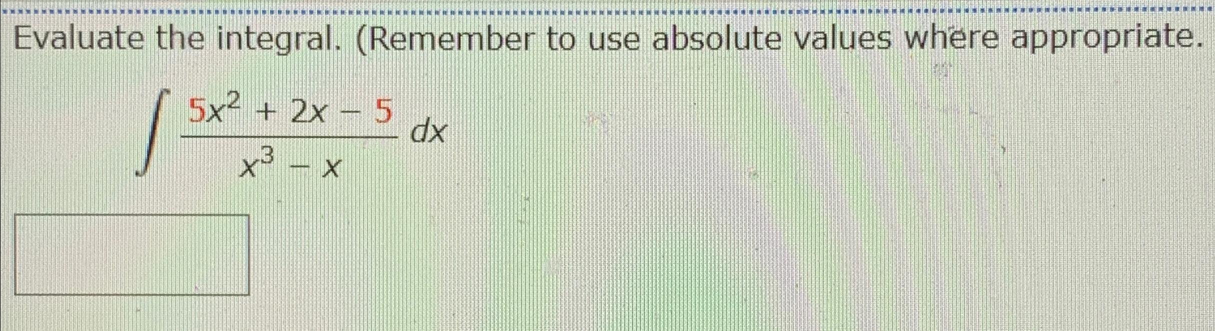 Solved Evaluate the integral. (Remember to use absolute | Chegg.com