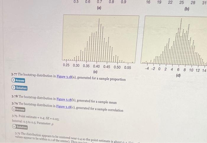 3 77 The Bootstrap Distribution In Figure 3 18 A