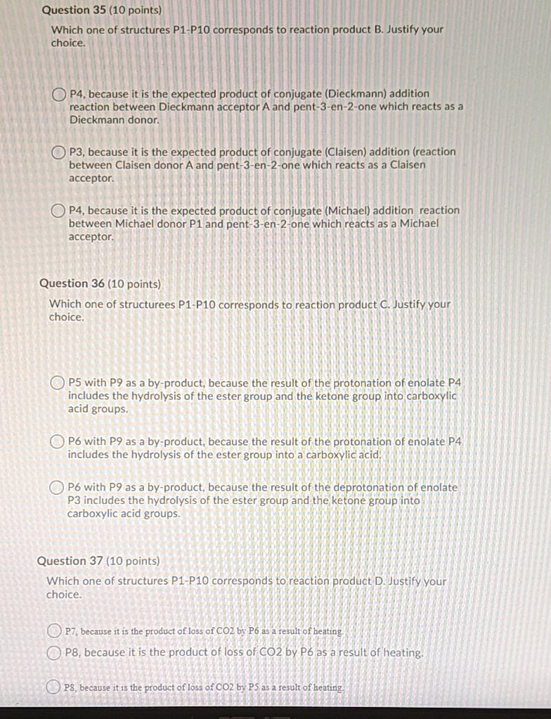 Solved Which one of the structures P1-P10 corresponds to | Chegg.com