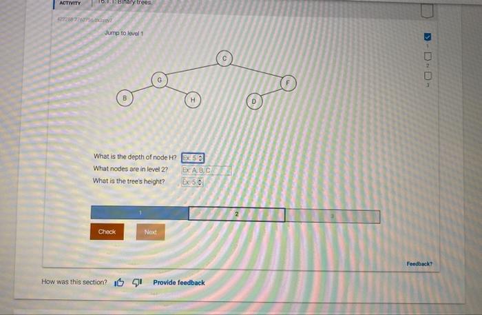Solved Jump to level 1 What is the depth of node H? What | Chegg.com