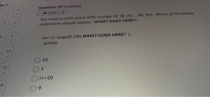 Solved You want to print every 10th number | Chegg.com