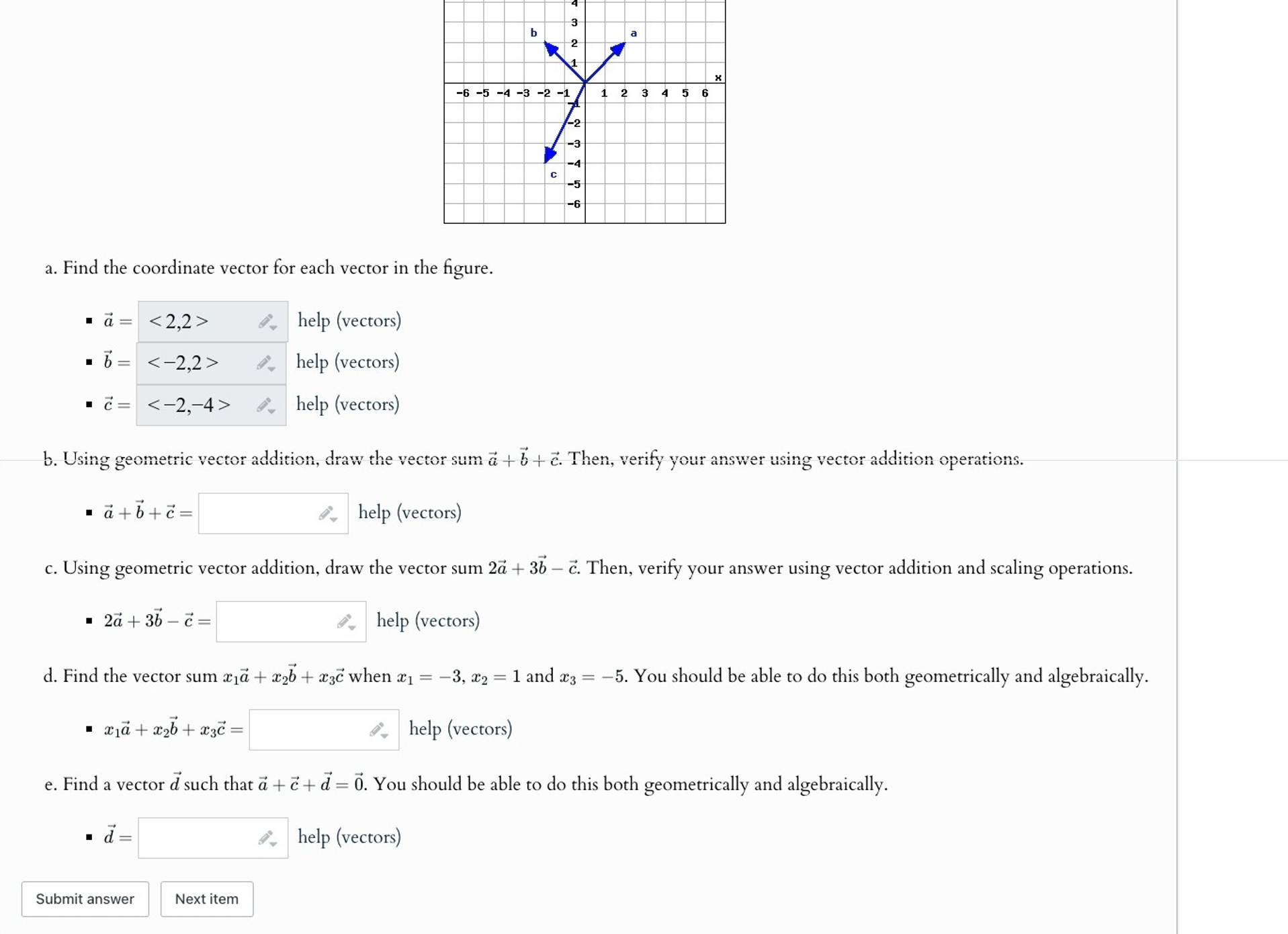 Solved a. ﻿Find the coordinate vector for each vector in the | Chegg.com