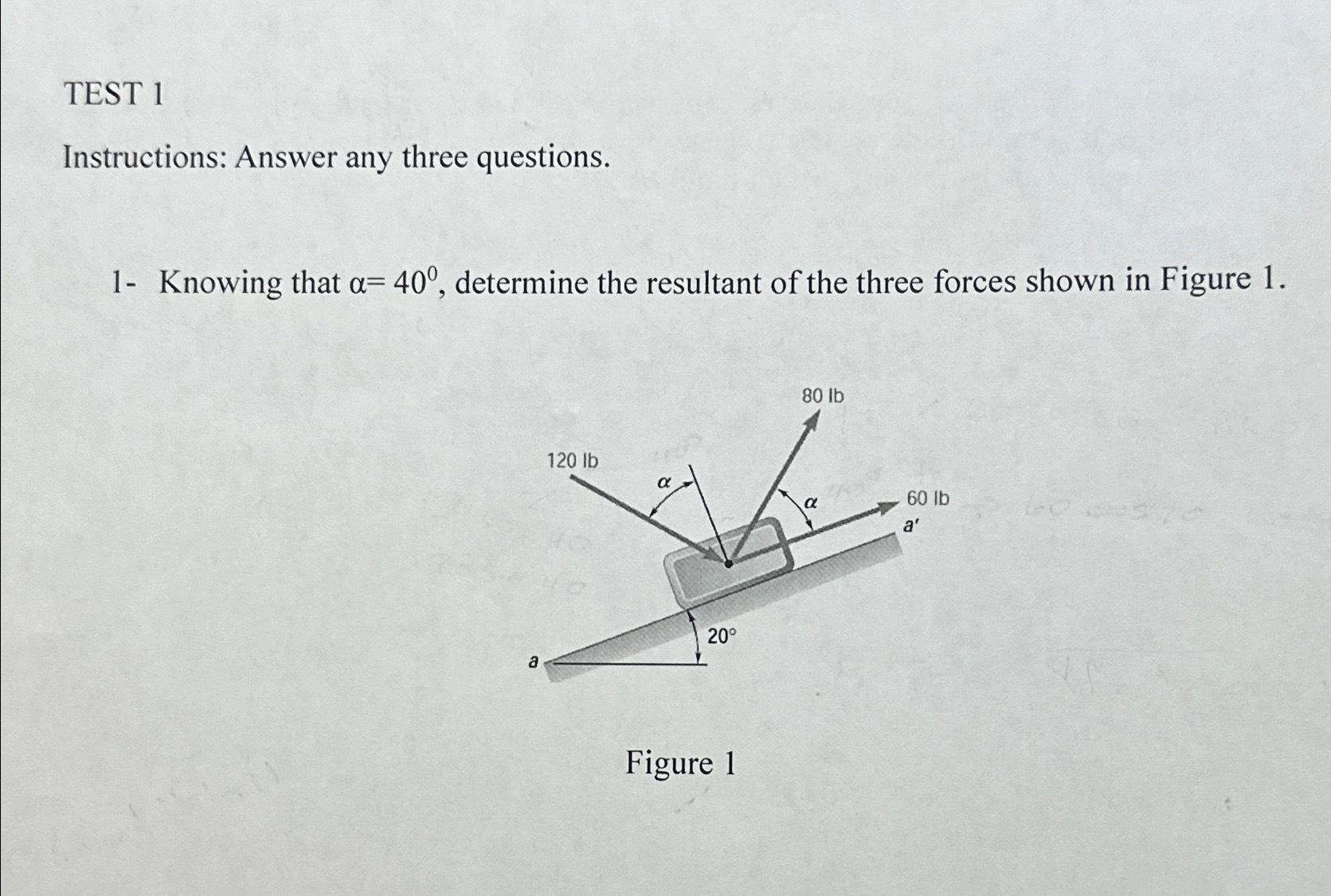 Solved TEST 1Instructions: Answer any three questions.1- | Chegg.com