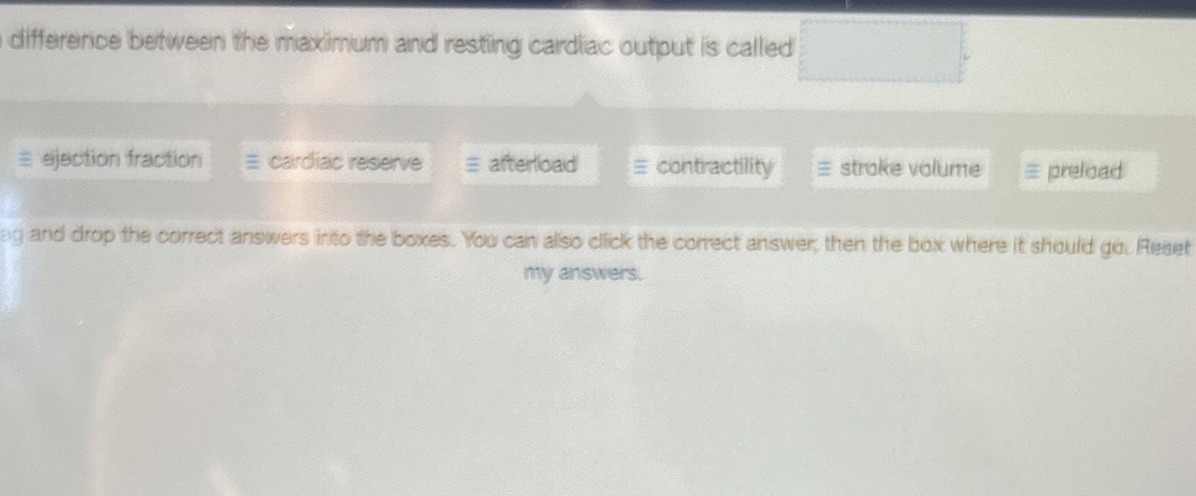 Solved difference between the maximum and resting cardlac | Chegg.com