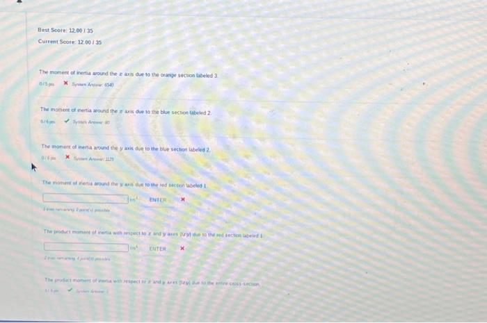 The cross section shown below is split into three | Chegg.com