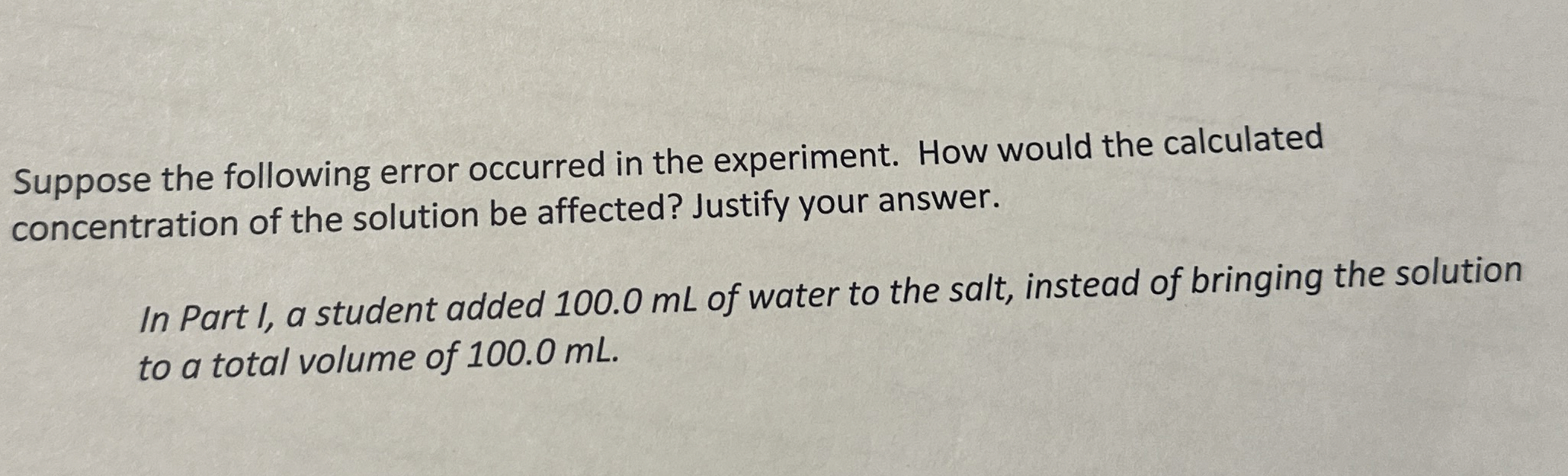 Solved Suppose the following error occurred in the | Chegg.com