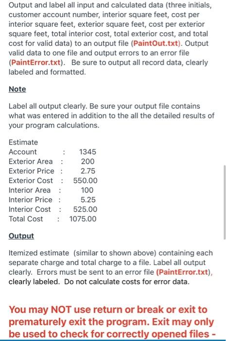 Solved Assignment Plan and code a modular program (you must | Chegg.com