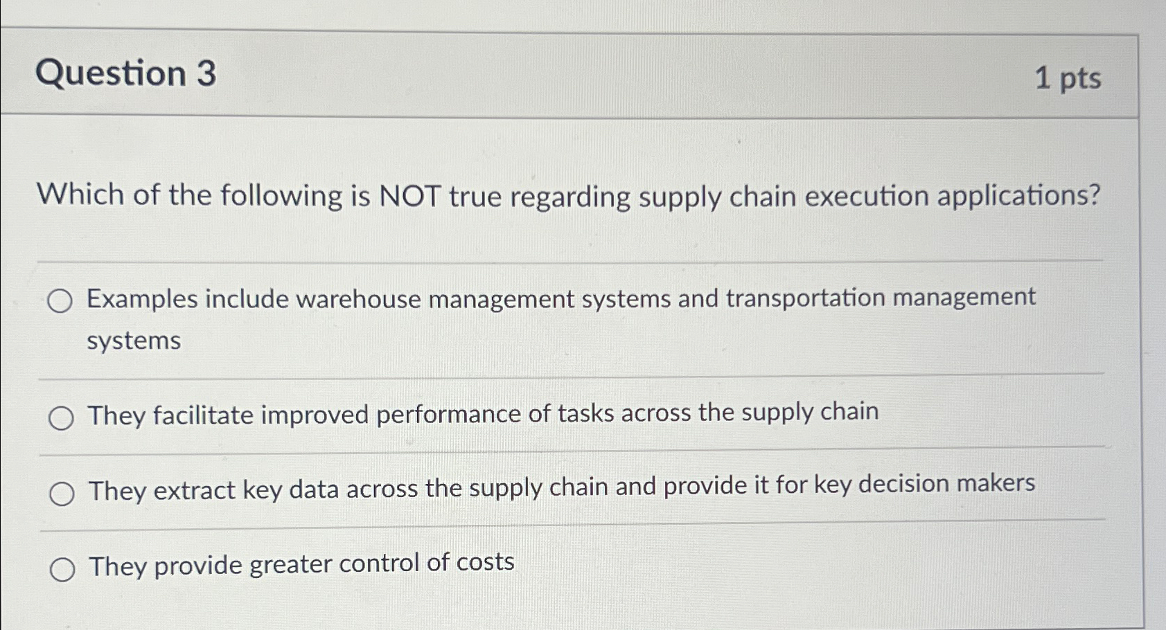Solved Question 31ptsWhich of the following is NOT true | Chegg.com