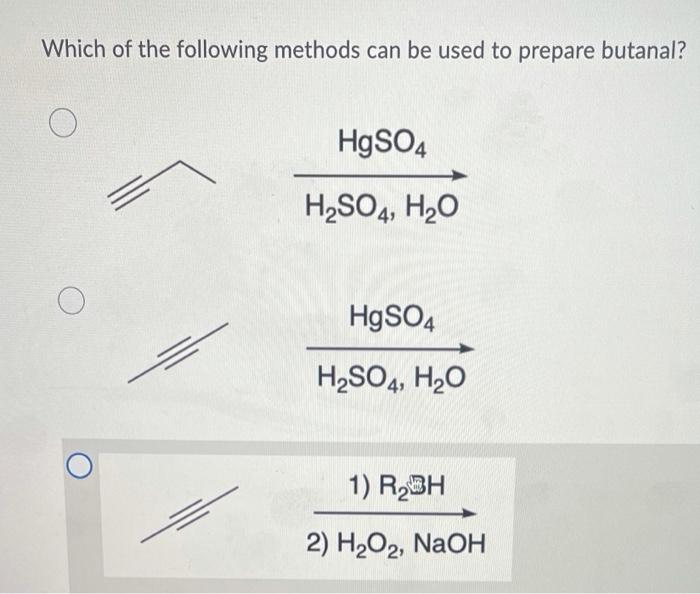 Solved Which of the following methods can be used to prepare | Chegg.com