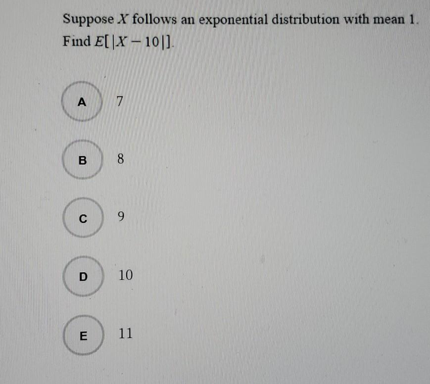 Solved Suppose X follows an exponential distribution with | Chegg.com