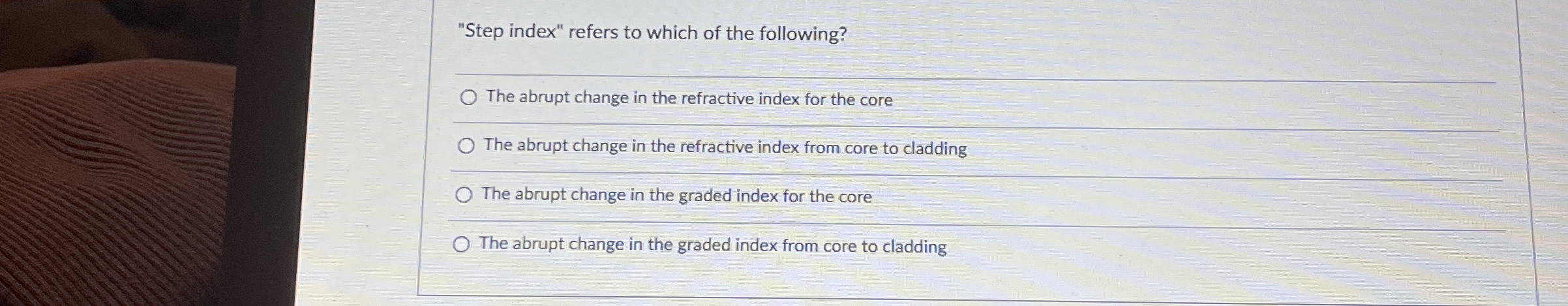 Solved "Step index" refers to which of the following?The | Chegg.com