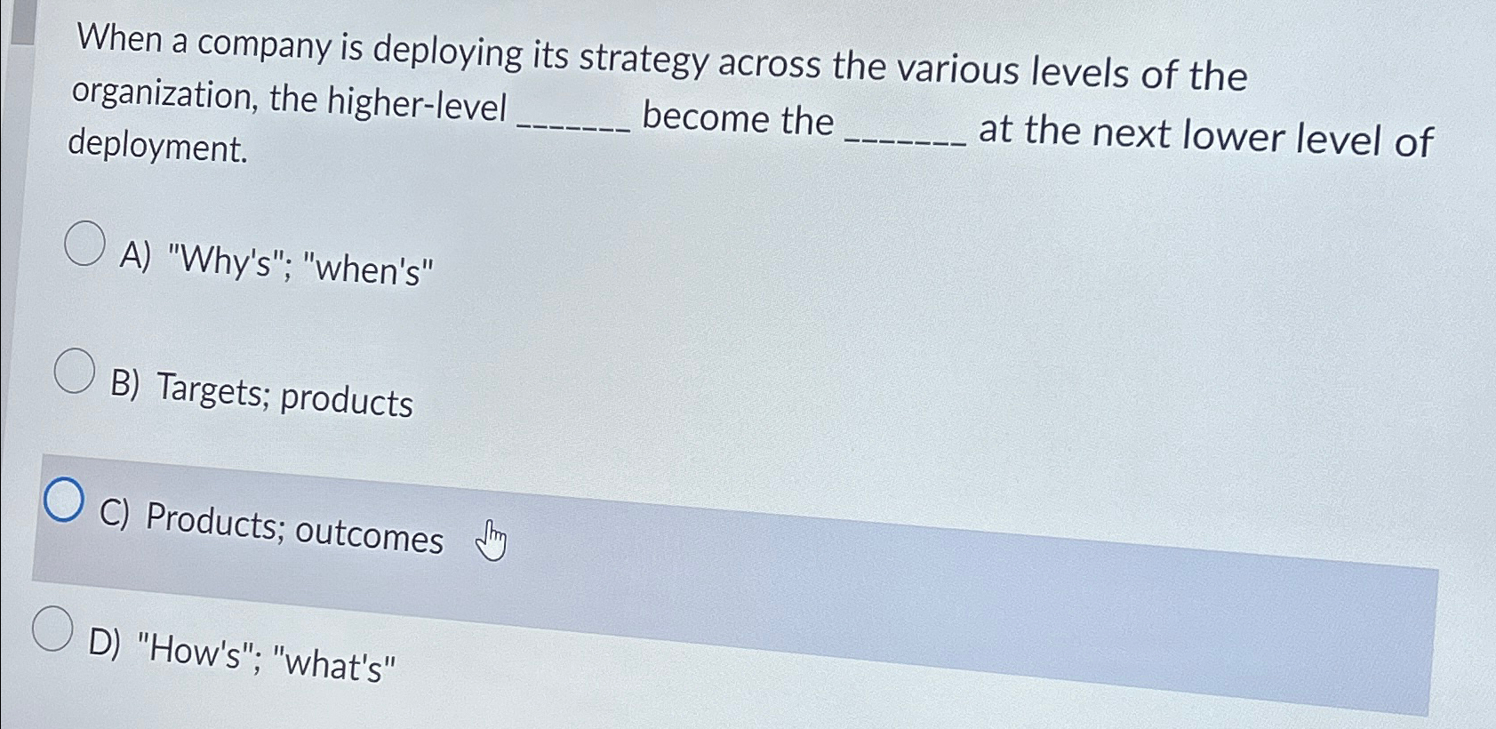 Solved When a company is deploying its strategy across the | Chegg.com Solved When a company is deploying its strategy across the | Chegg.com