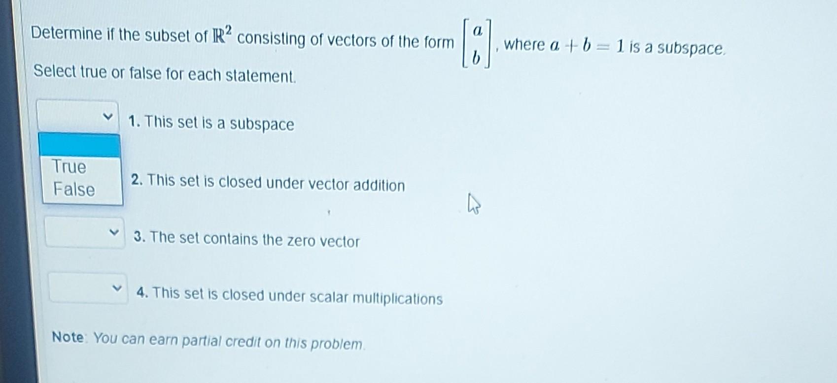 Solved Determine If The Subset Of R2 Consisting Of Vectors