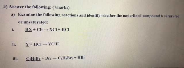 Solved 3) Answer the following: (7marks) a) Examine the | Chegg.com