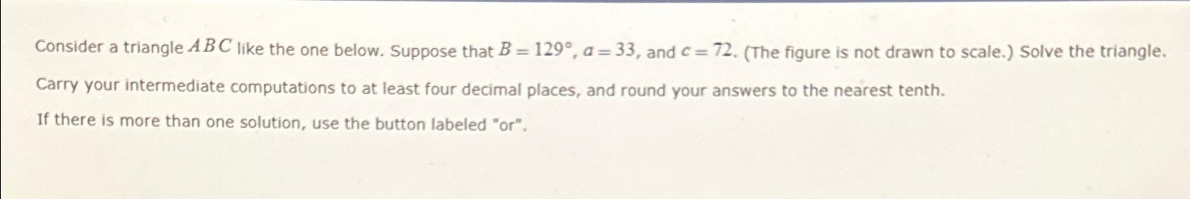 Solved Consider a triangle ABC like the one below. Suppose | Chegg.com