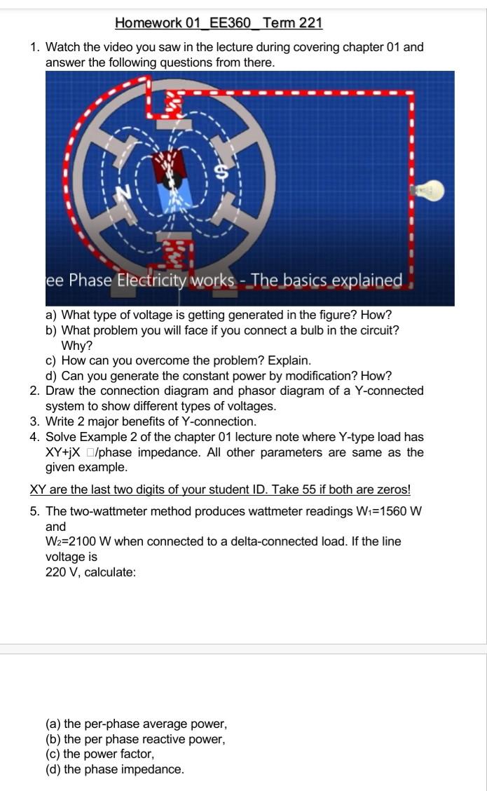 Solved Homework 01 EE360 Term 221 1. Watch the video you saw | Chegg.com