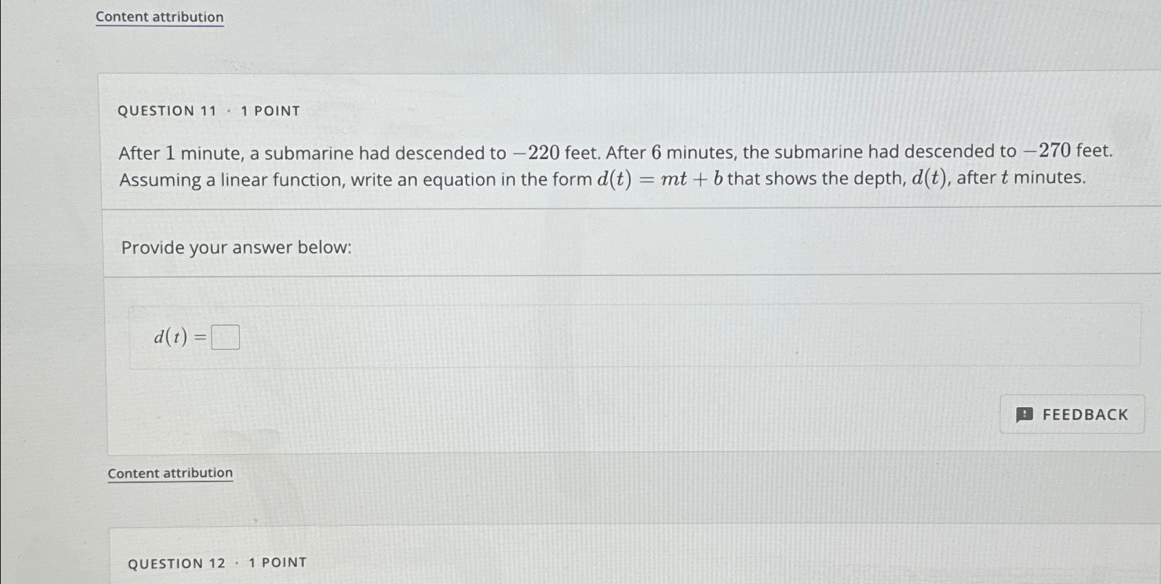 Solved Content attributionQUESTION 11 - 1 POINTAfter 1 | Chegg.com Solved Content attributionQUESTION 11 - 1 POINTAfter 1 | Chegg.com