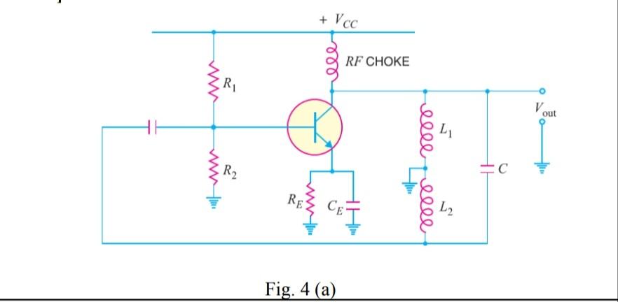 Solved Fig. 4 (a) shows the Hartley oscillator. If L1 = 1000 | Chegg.com