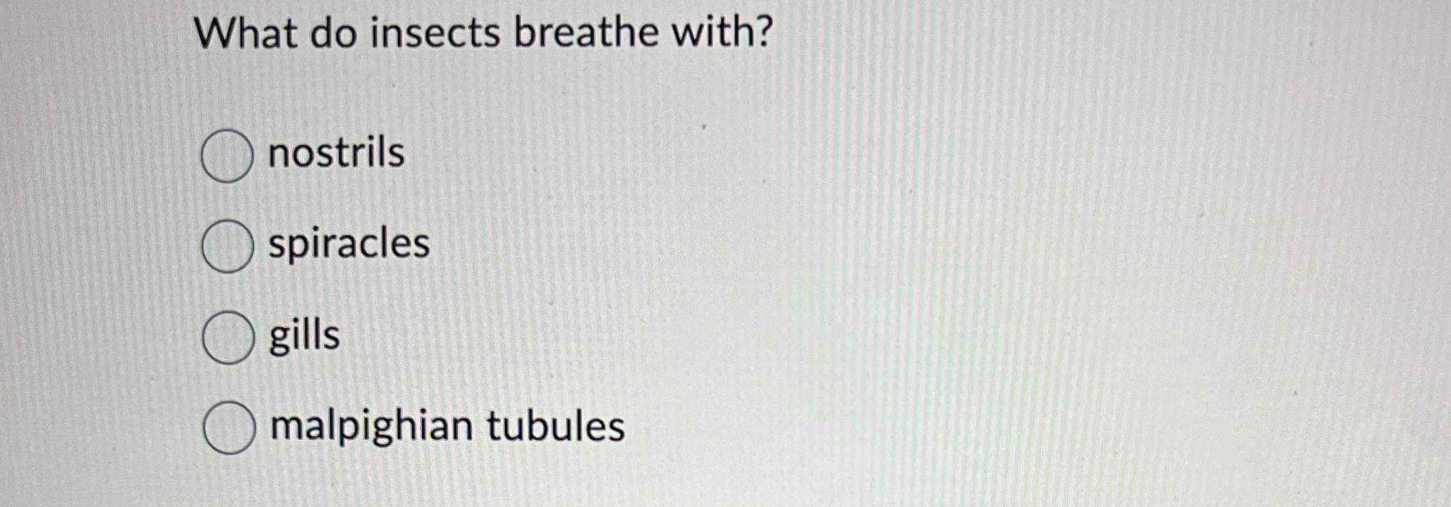 Solved What do insects breathe | Chegg.com