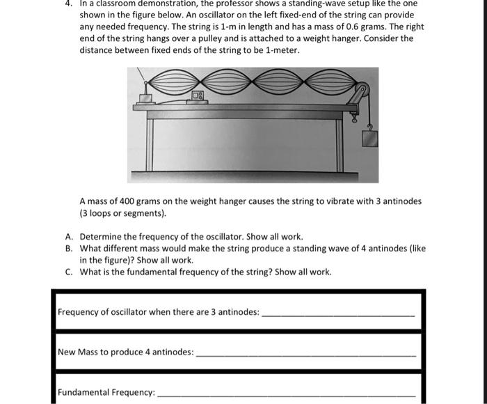 Solved 4. In a classroom demonstration, the professor shows | Chegg.com