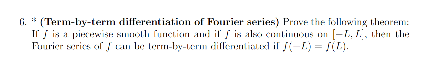 Solved (Term-by-term differentiation of Fourier series) | Chegg.com
