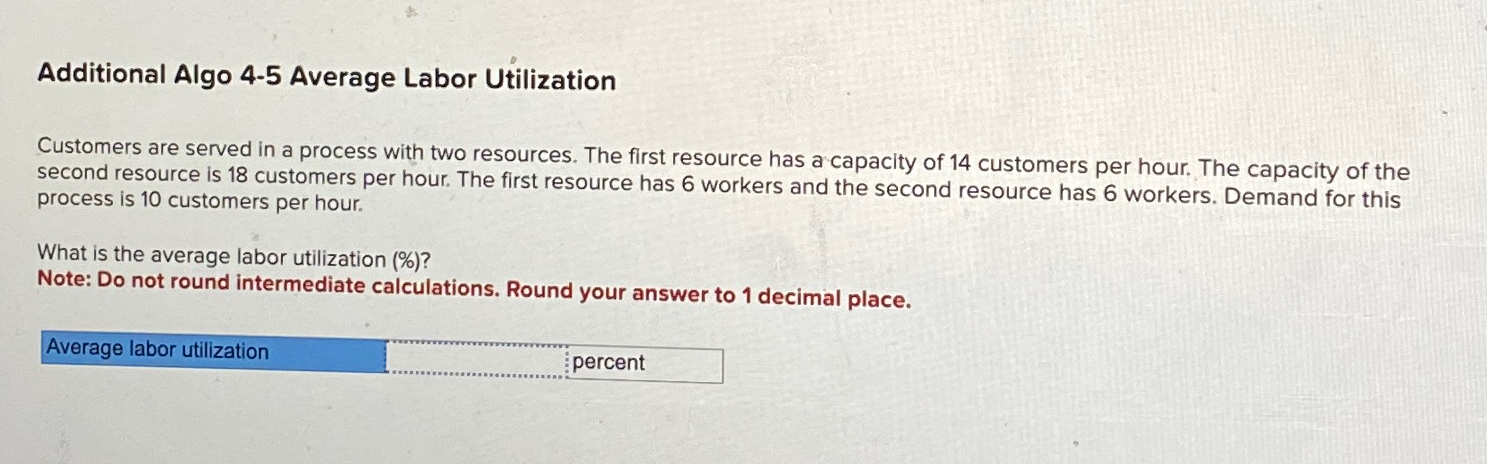 Solved Additional Algo 4-5 ﻿Average Labor | Chegg.com