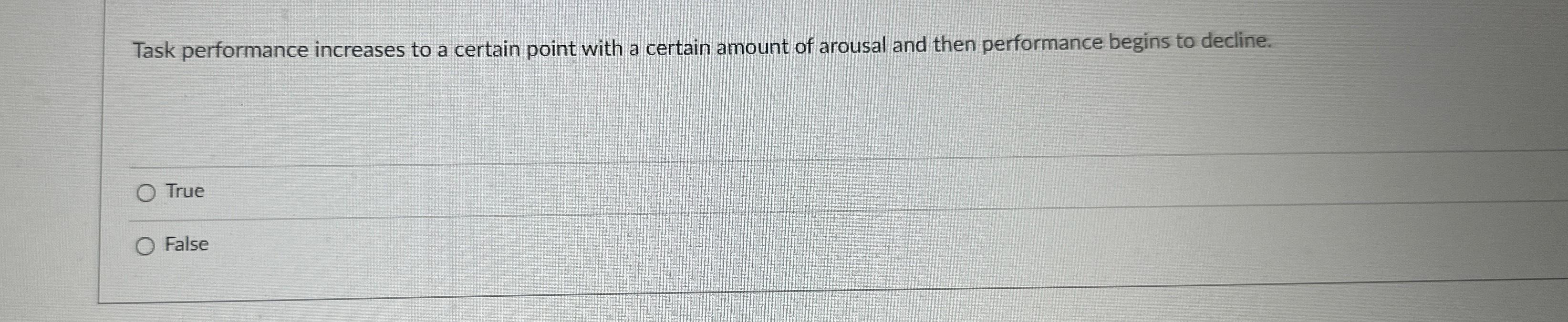 Solved Task performance increases to a certain point with a | Chegg.com