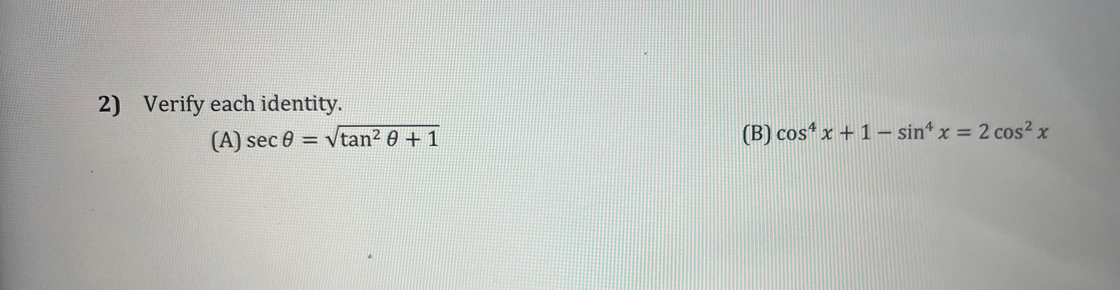 Solved Verify each | Chegg.com