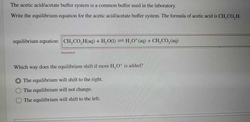 Solved The acetic acid/acetate buffer system is a common | Chegg.com