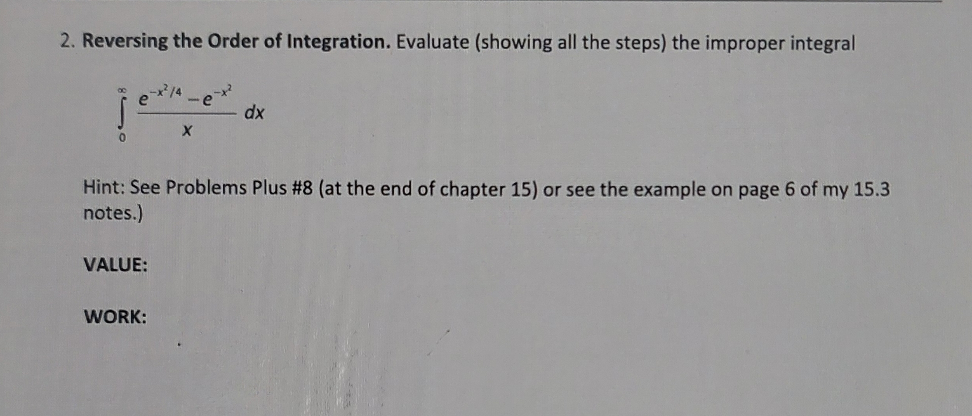 Reversing the Order of Integration. Evaluate (showing | Chegg.com