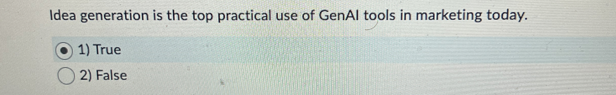 Solved Idea generation is the top practical use of GenAl | Chegg.com