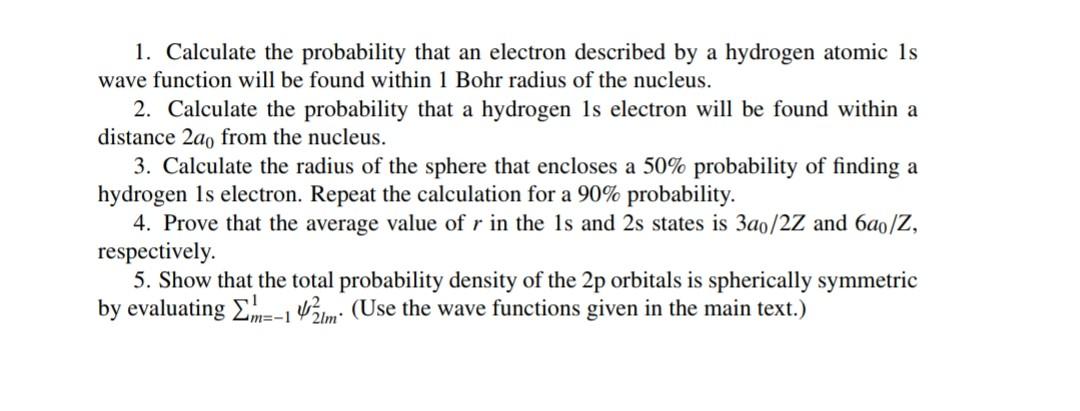 Solved 1. Calculate the probability that an electron | Chegg.com
