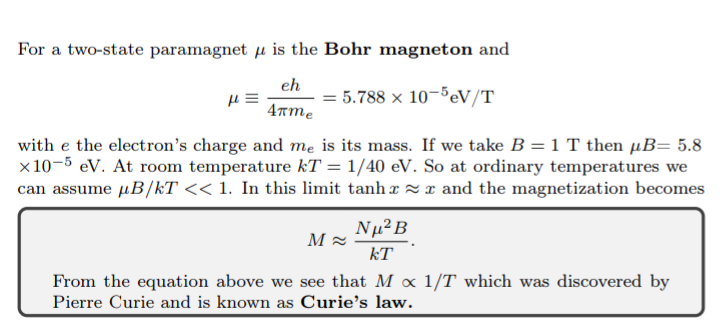 Solved 1.1) Consider a two-state paramagnet consisting of | Chegg.com