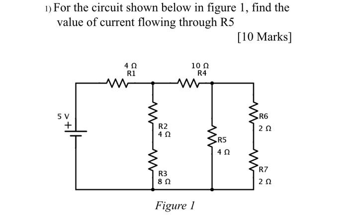 Solved 1) For the circuit shown below in figure 1 , find the | Chegg.com