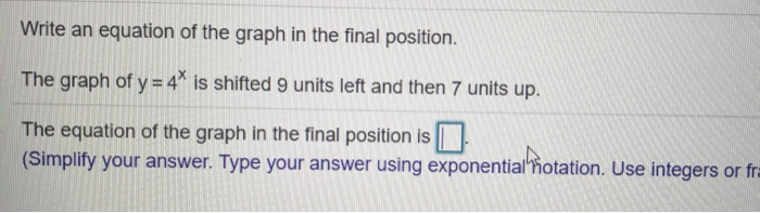 Solved Write an equation of the graph in the final position. | Chegg.com