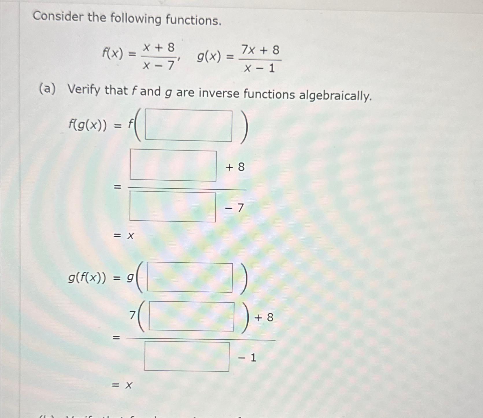 Solved Consider the following | Chegg.com