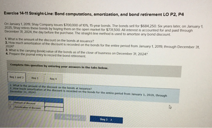Solved Exercise 14-11 Straight-Line: Bond computations, | Chegg.com