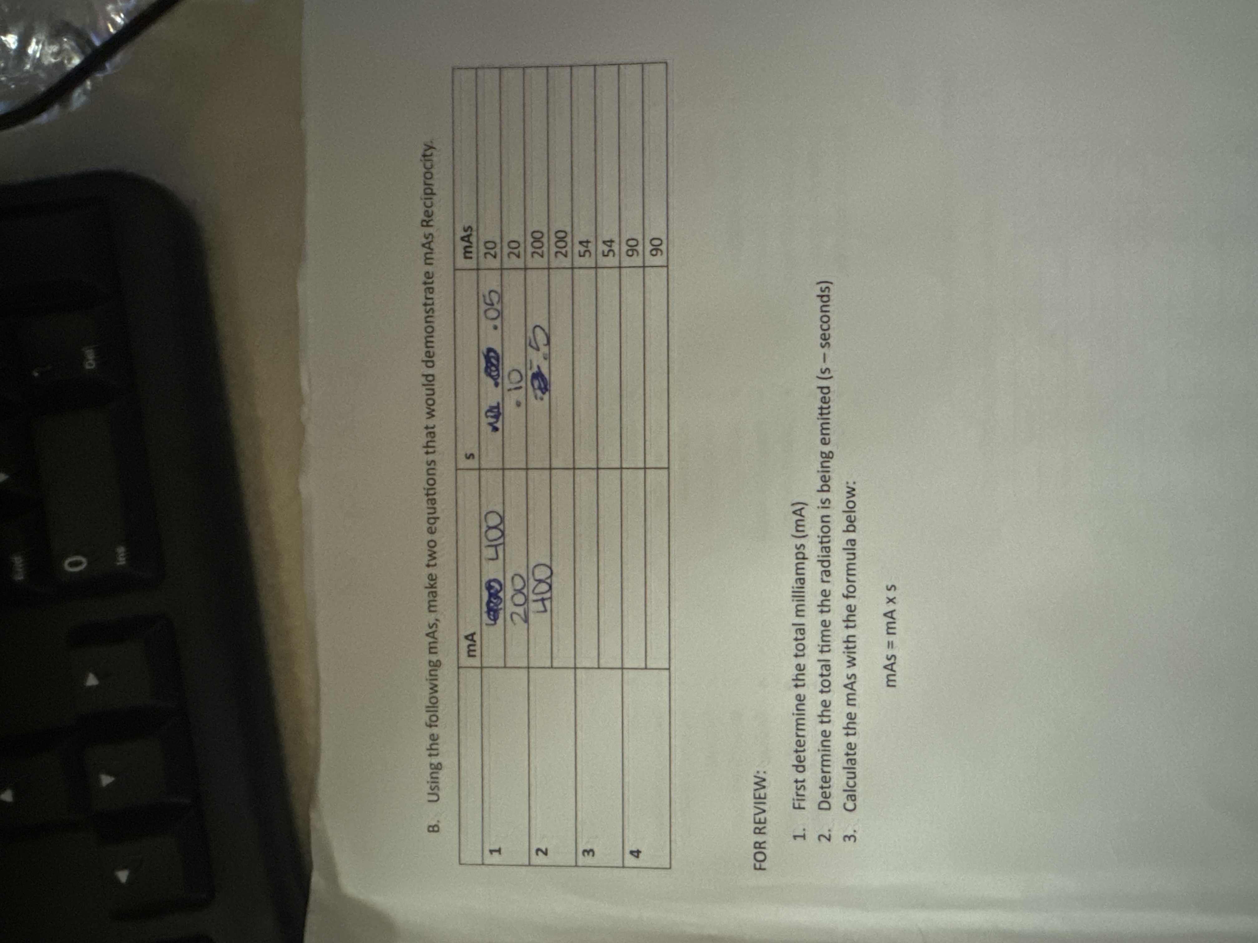Solved B. ﻿Using the following mAs, make two equations that | Chegg.com