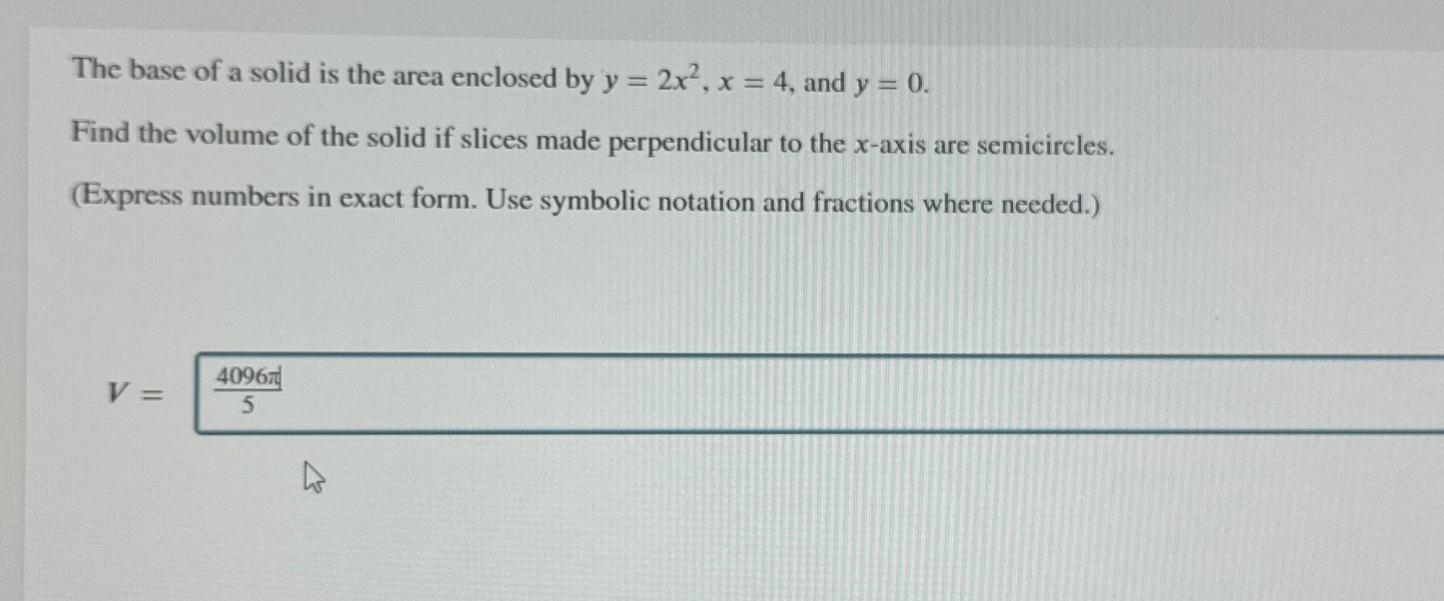 Solved The base of a solid is the area enclosed by | Chegg.com