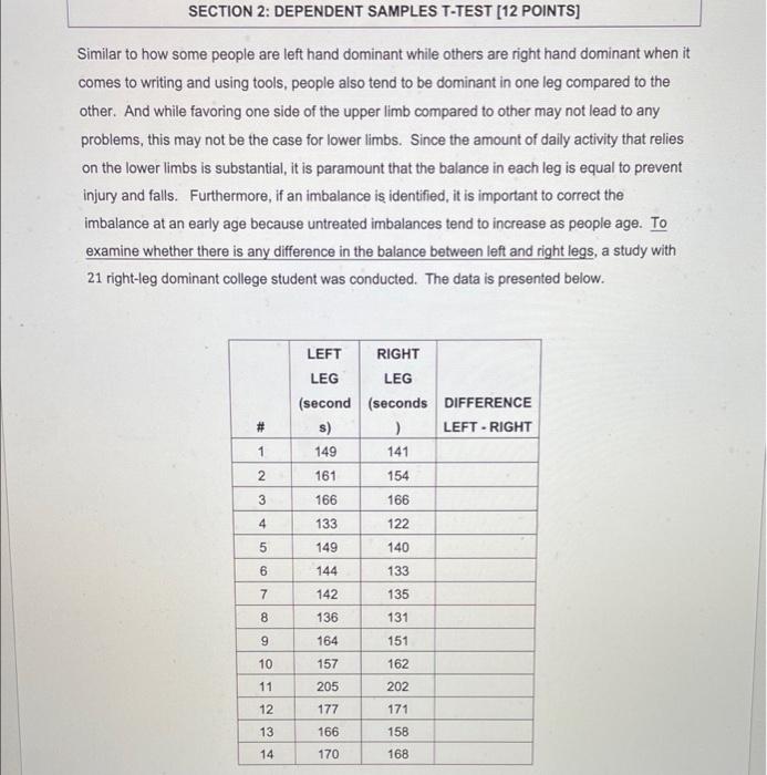Solved Similar to how some people are left hand dominant | Chegg.com