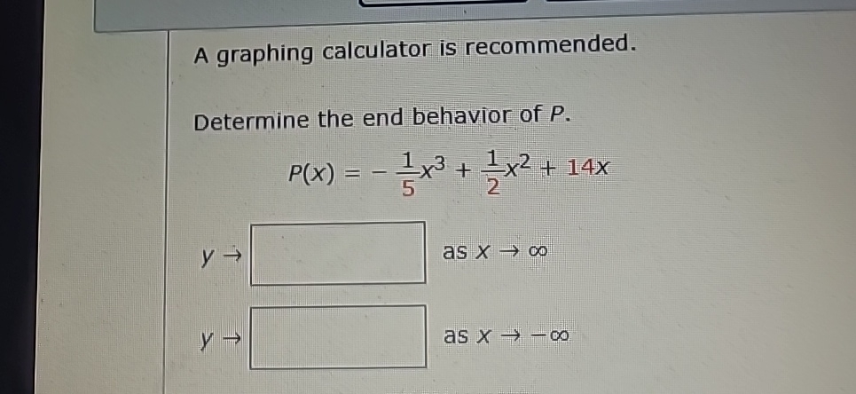 Solved A graphing calculator is recommended.Determine the | Chegg.com