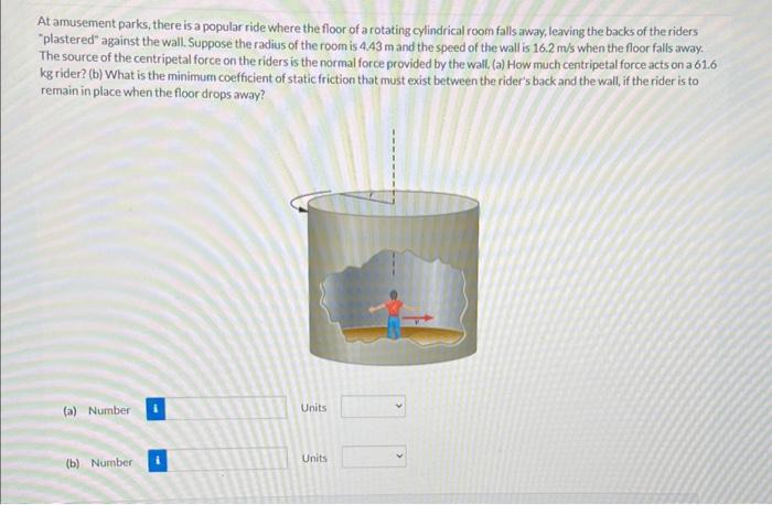Solved At amusement parks, there is a popular ride where the | Chegg.com