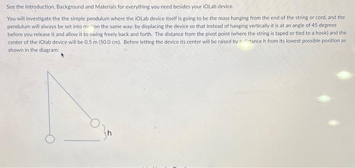 See the Introduction, Background and Materials for | Chegg.com