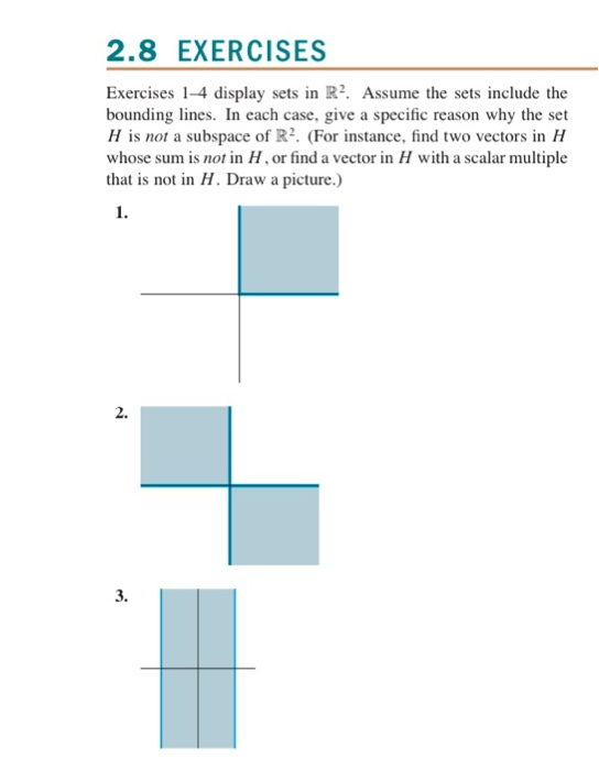 Solved 2.8 EXERCISES Exercises 1-4 display sets in R2. | Chegg.com