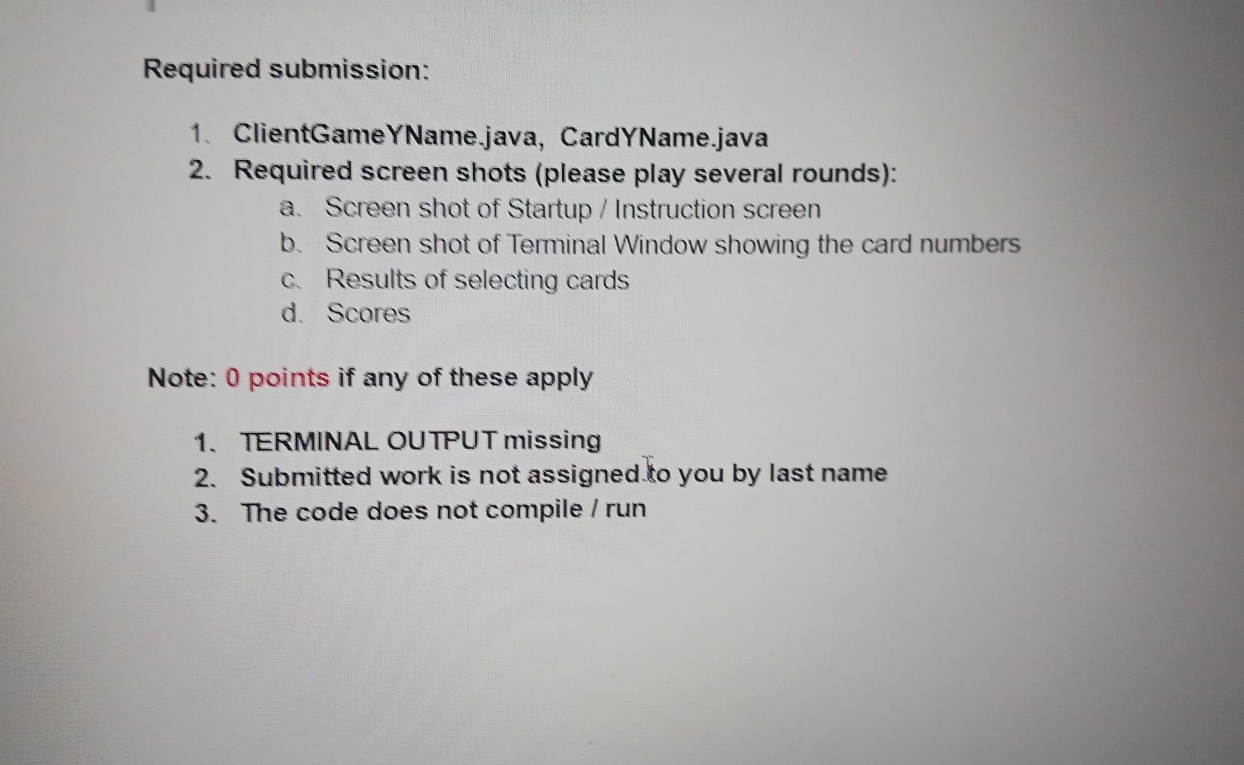 Solved Lab: Arrays Please include TERMINAL OUTPUTS with your | Chegg.com