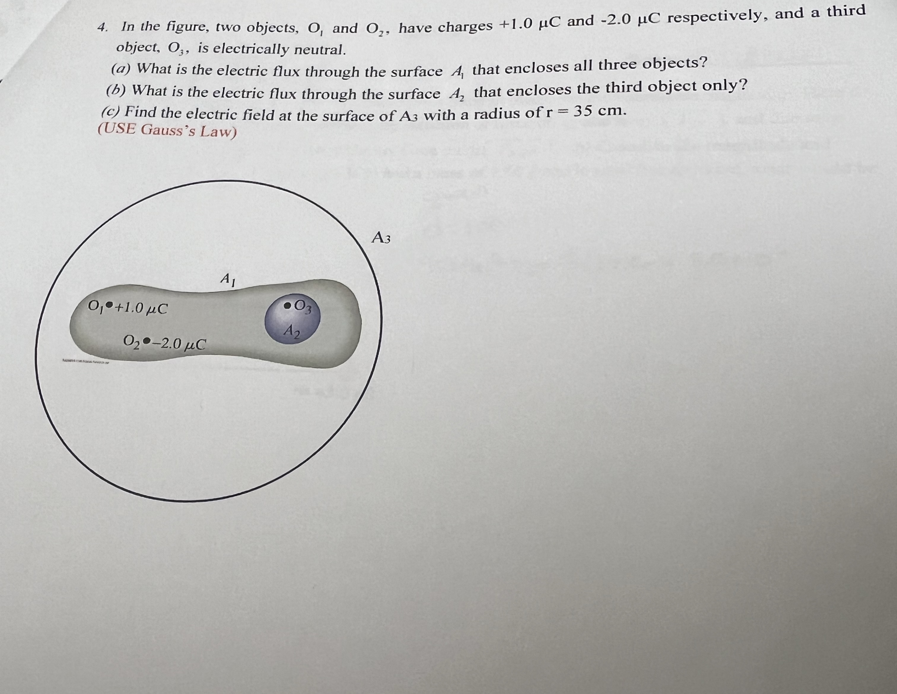 Solved In the figure, two objects, O1 ﻿and O2, ﻿have charges | Chegg.com