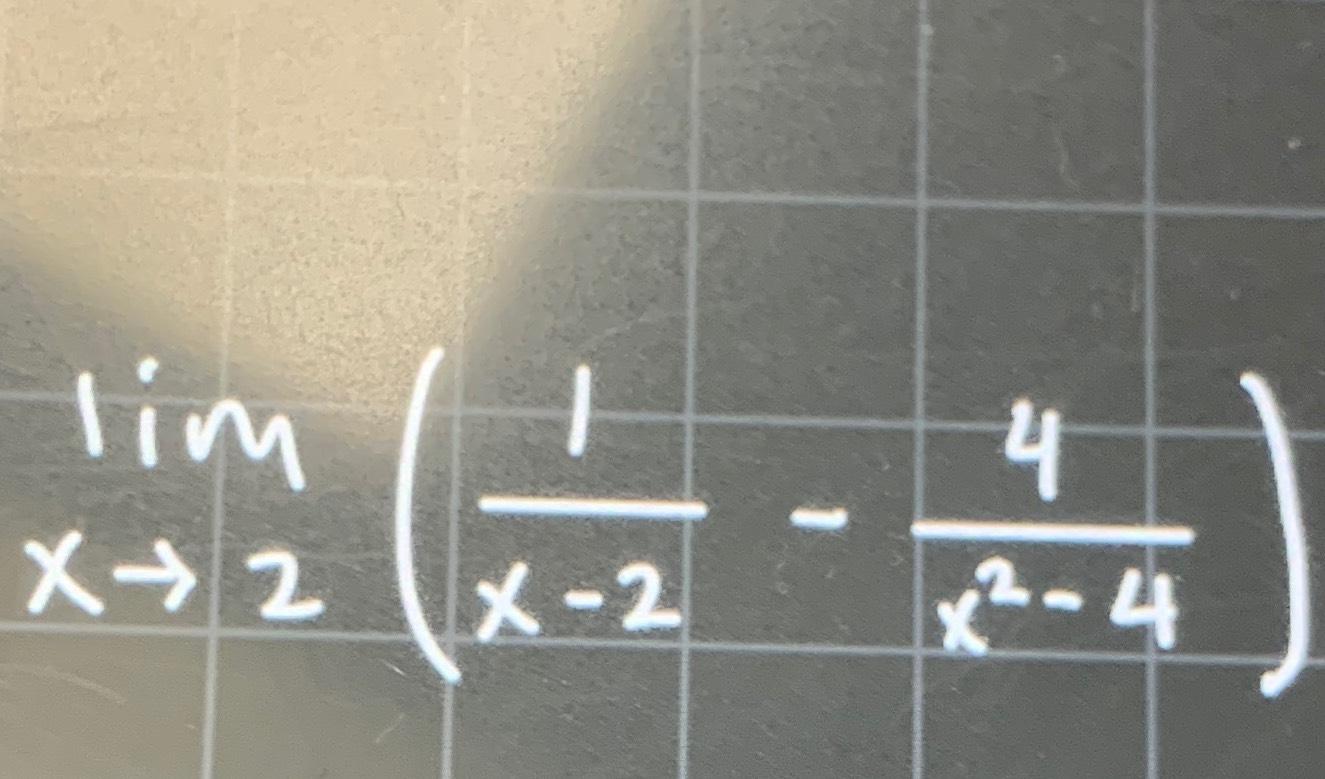 Solved limx→2(1x-2-4x2-4) | Chegg.com